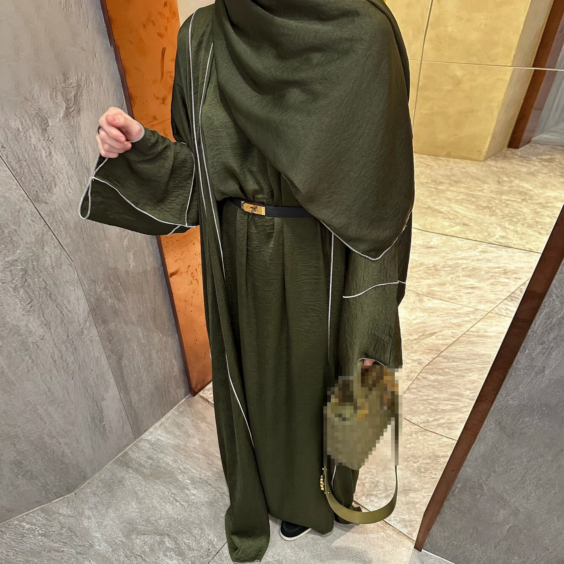 2024 New Modest Dress Open Abaya and Hijab 3 Piece Suits for Women Eid ...