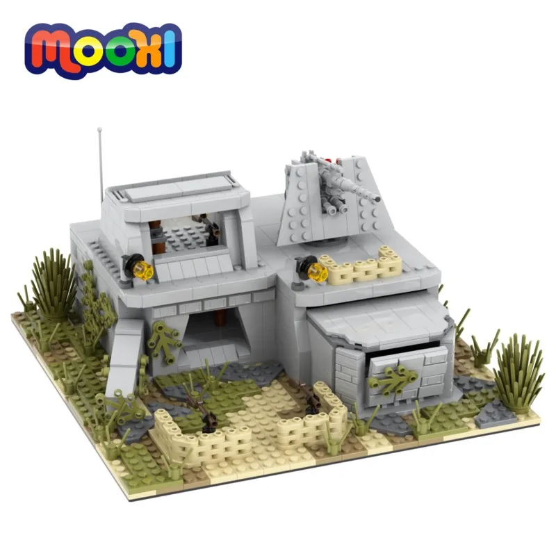 MOC5061-Battlefield-Brick-WW2-War-Cannon-Weapon-Construction-Compatible ...