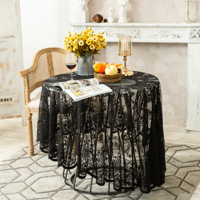 Black Lace Tablecloth