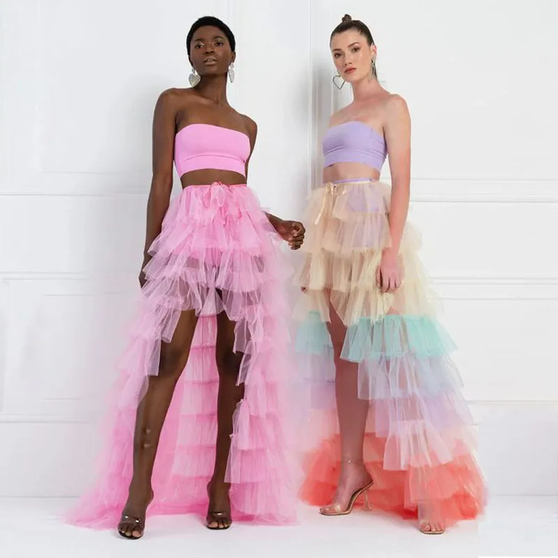 Cute-See-Thru-Tulle-Overskirts-Women-Multi-Layers-Long-Overlay-for-Prom ...