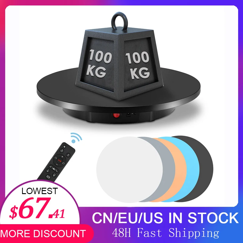 42CM Turntable Base 360 Degree Electric 100KG Load Rotating Display ...