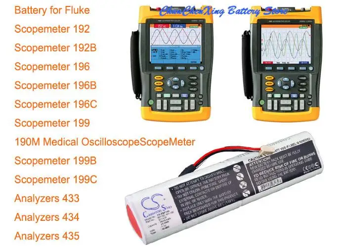 Cameron Sino 3600mAh Battery B11432, BP 190 for Fluke Analyzers ...