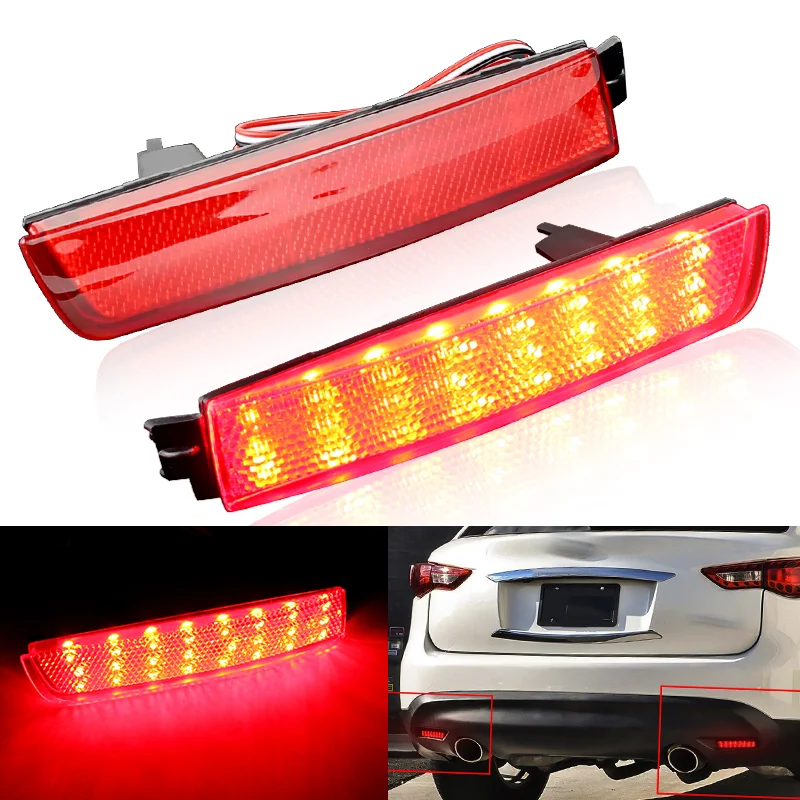 2Pcs-LED-Car-Rear-Bumper-Reflector-Tail-Brake-Light-Fog-Backup-Lamp-For ...