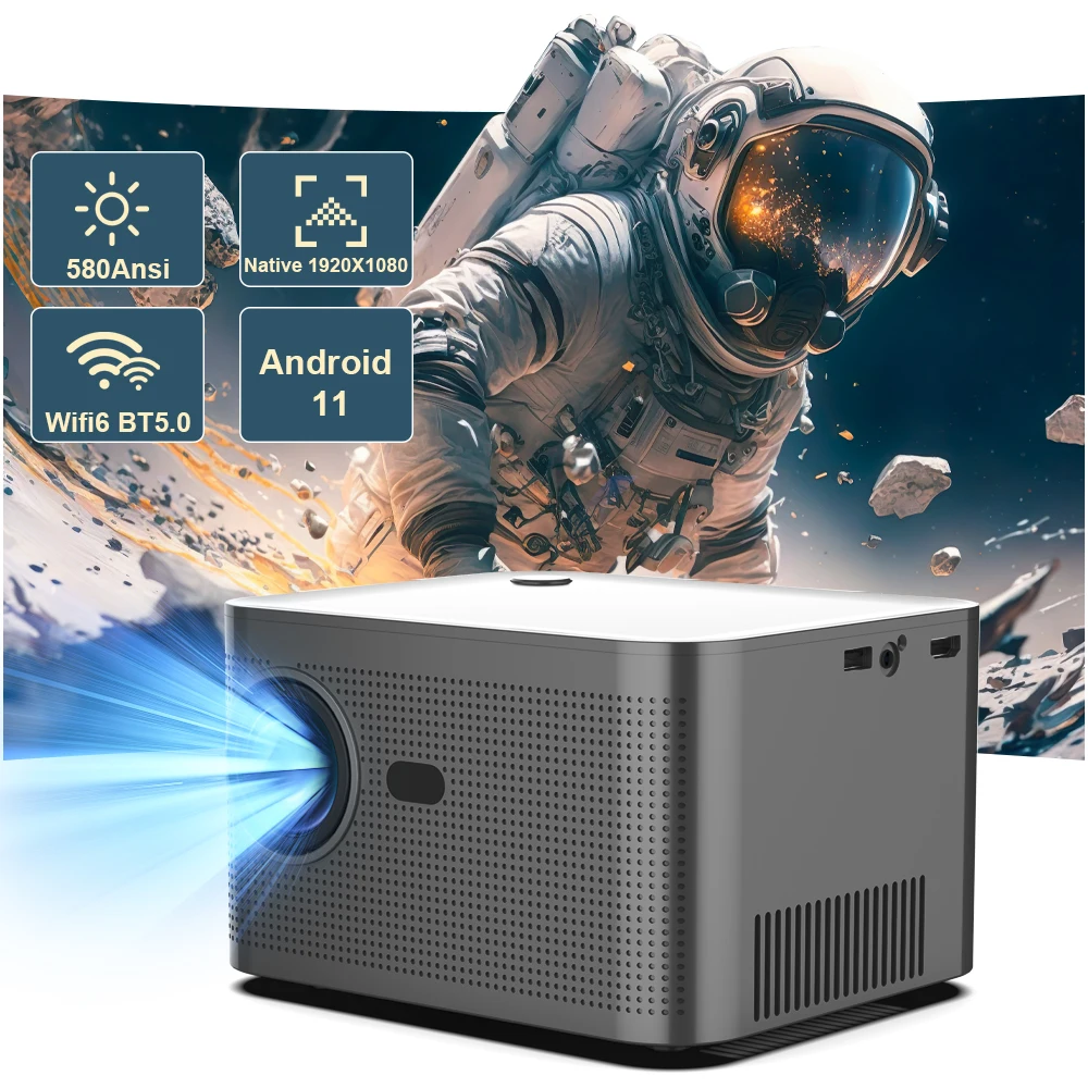 Magcubic-Android-11-Projector-1920-1080P-4K-Wifi6-580ANSI-Allwinner ...