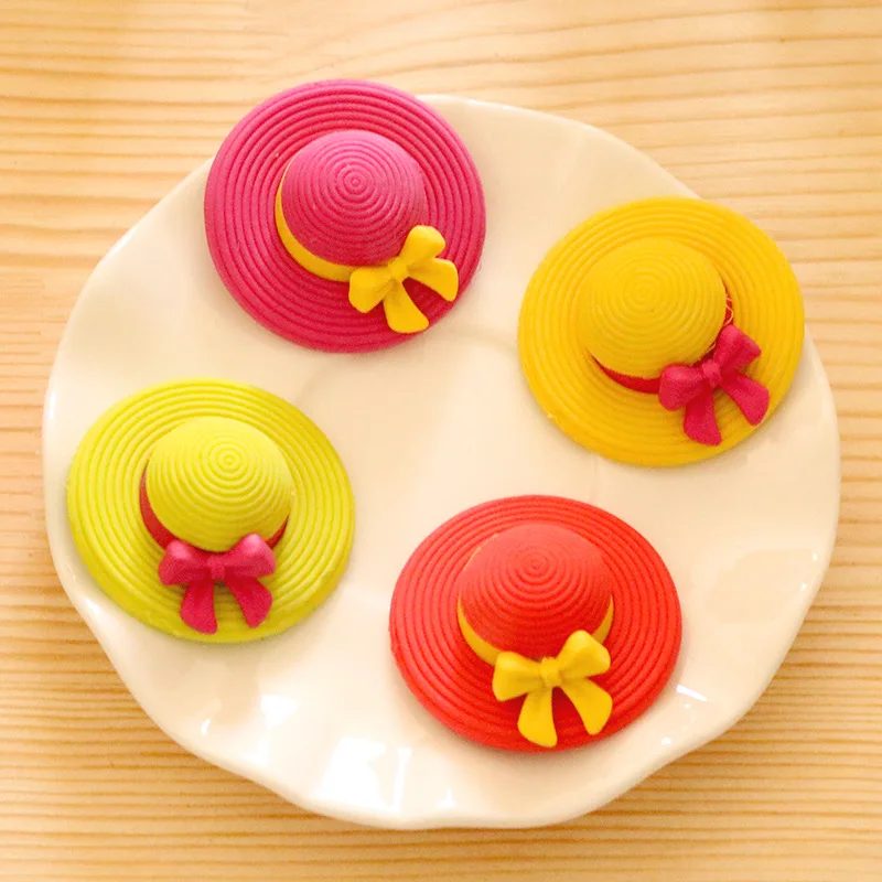 3-Pieces-lot-Creative-Cartoon-Hat-Eraser-Cute-Visor-Hat-Eraser-Student ...