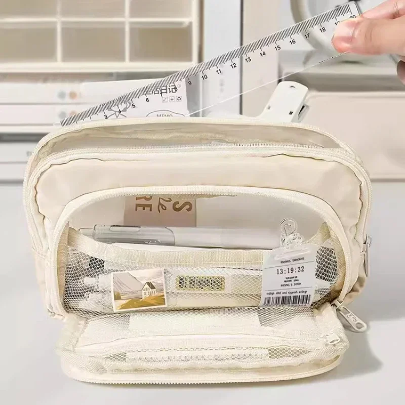 New-Dirty-proof-Black-Large-Capacity-Pencil-Bag-Aesthetic-School-Cases ...