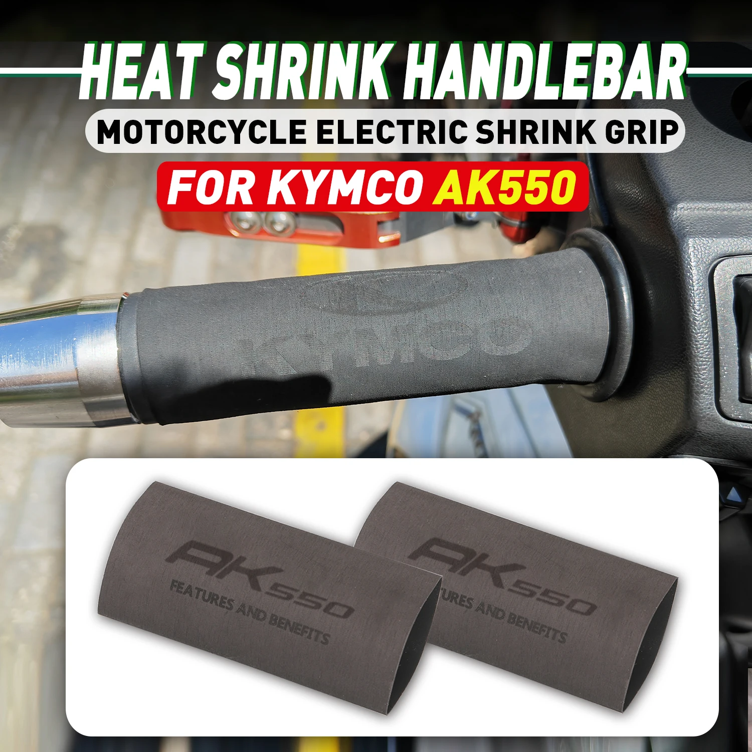 For KYMCO AK550 2017-2023 Motorcycle No-slip Heat Shrink Handlebar ...