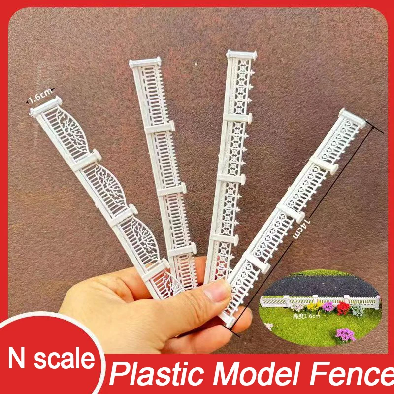12cm-N-Scale-Model-Fence-1-150-white-plastic-fence-dollhouse-decorative ...