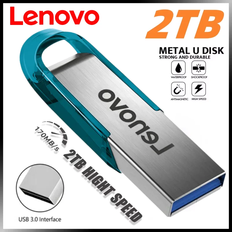 Lenovo 2TB USB Flash Drive USB 3.2 High Speed Transfer U Flash SSD ...