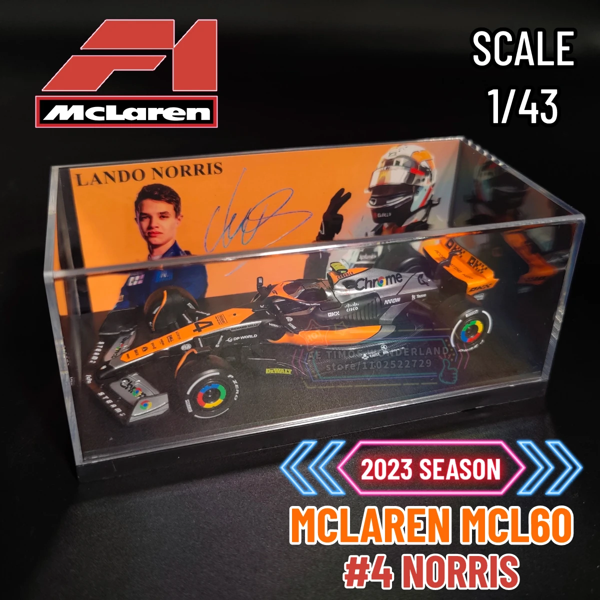 Bburago-1-43-F1-2023-Mclaren-MCL60-Replica-Car-Model-Norris-Piastri ...