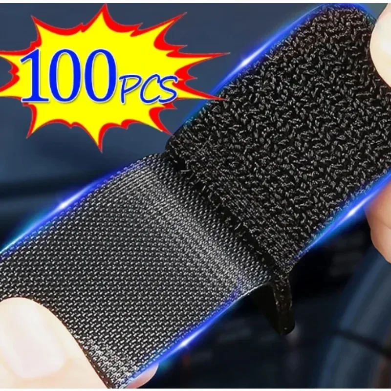 Self-adhesive-Touch-Fastener-Tape-Black-Carpet-Pad-Fixing-Stickers ...