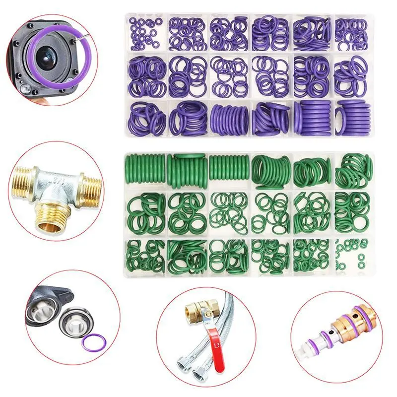 270pcs 18 Sizes Rubber Air Conditioning O Rings Universal Car Auto ...