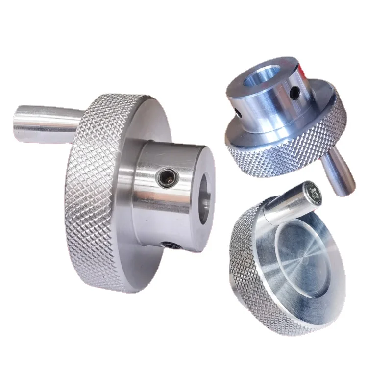CNC-Aluminum-Alloy-Hand-Wheel-Knurling-Sliding-Table-Screw-Knob-Crank ...