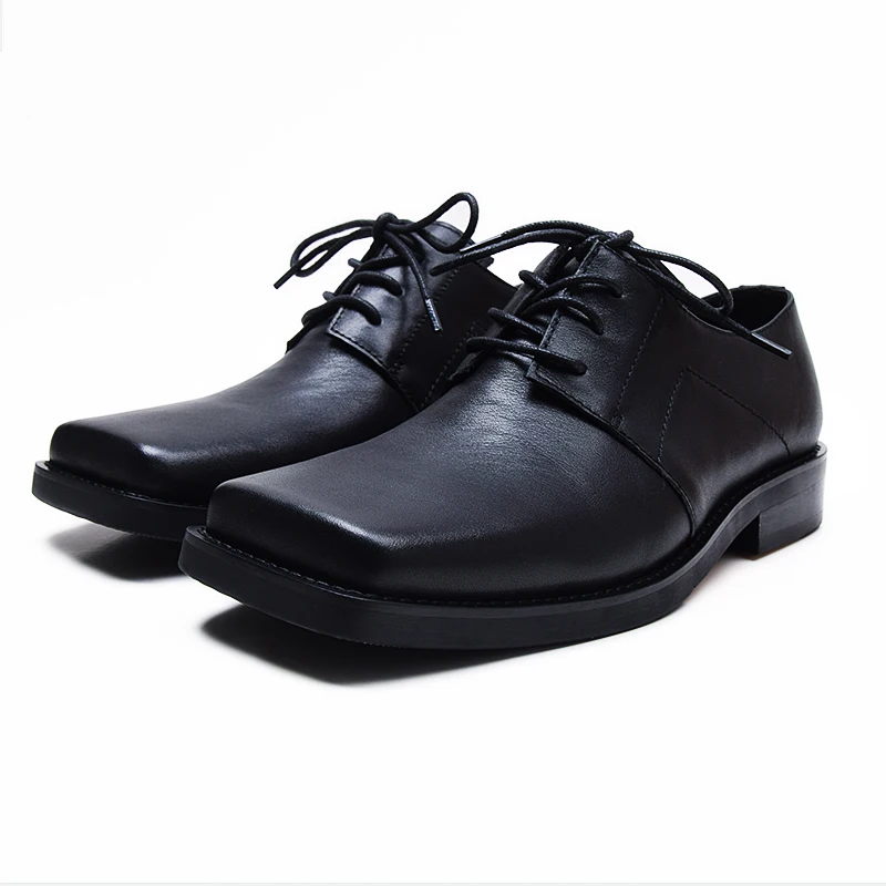 Men-s-Big-Scalp-Shoes-Round-Head-Thick-Bottom-Soft-Real-Leather-Retro ...
