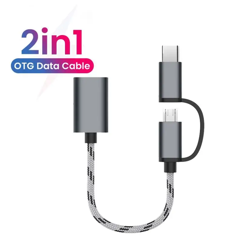 Adaptador OTG 2 en 1, convertidor de Cable USB 3,0 a Micro USB tipo C ...