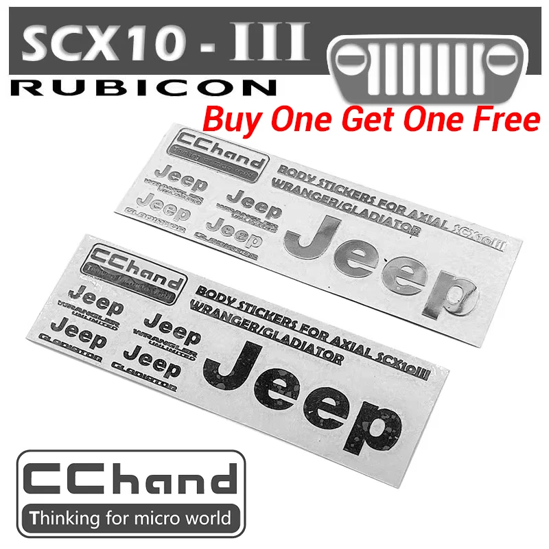 CCHAND AXIAL SCX10 III 3세대 JEEP Wrangler Gladiator 바디 메탈 스티커 ...