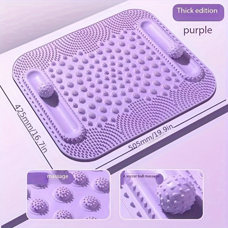 Pressure-sensitive foot massage mat with rolling wheel for foot sole ...