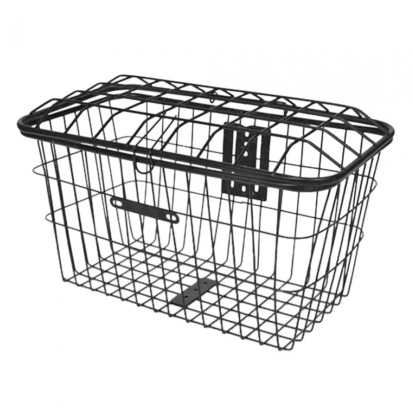 Front-or-Rear-Bike-Basket-with-Lid-Sundries-Container-Metal-Wire-for ...