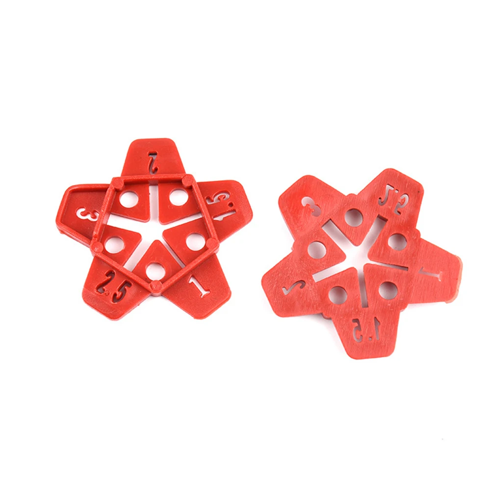 50pcs 5 In 1 Tile Spacer Plastic Ceramic Gap Locator Cross With 5 ...