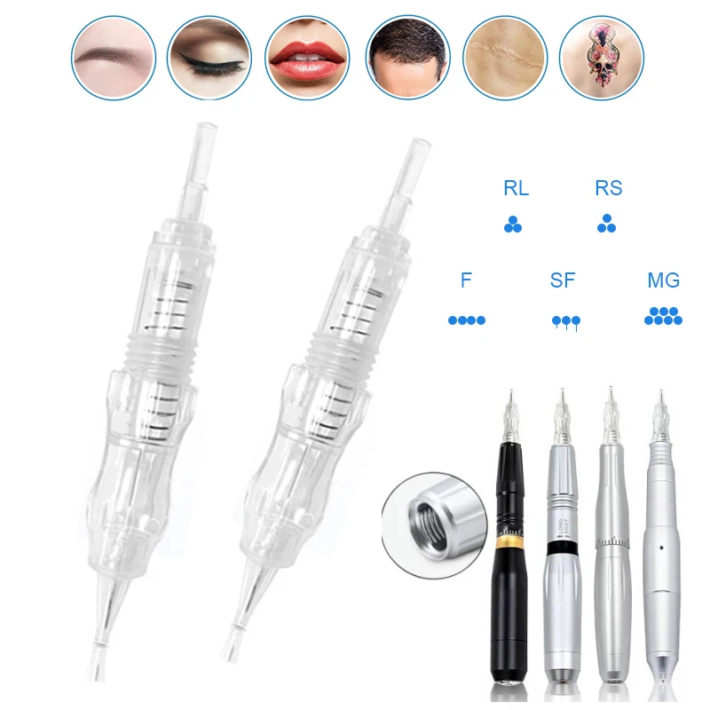 BMX 20Pcs Disposable Permanent Makeup Needles RL RS F SF RM MG Eyebrow ...