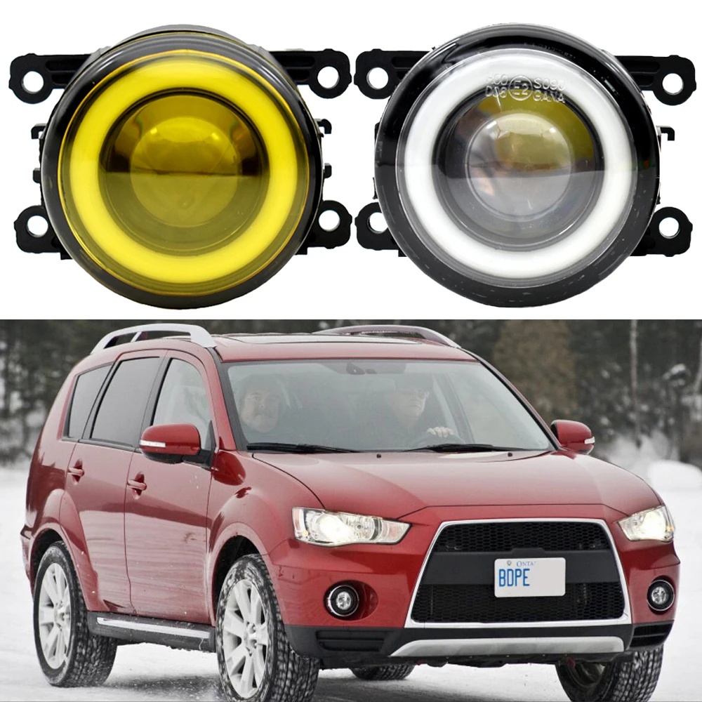 2pcs/pair H11 LED Fog Lamp Assembly Angel eyes Fog Light 90mm For ...