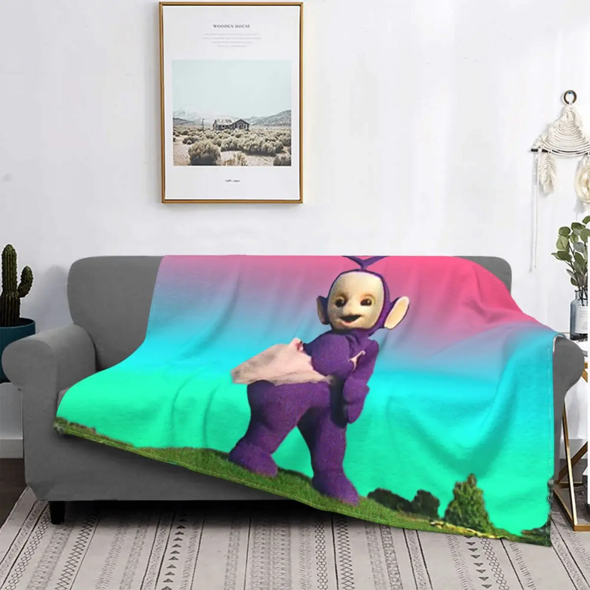 Teletubbies Cartoon Print | Anime Cartoon Teletubbies | Sofa Travel ...