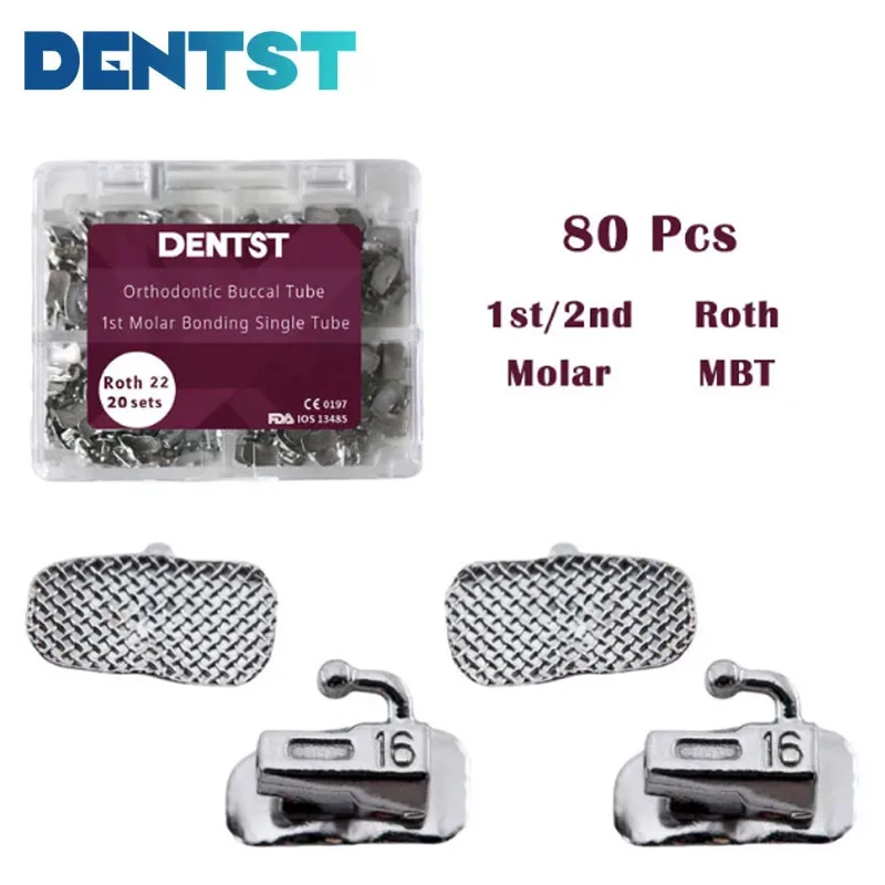 1-2-molar-Dental-Orthodontic-Bonding-Non-convertible-Single-buccal-tube ...