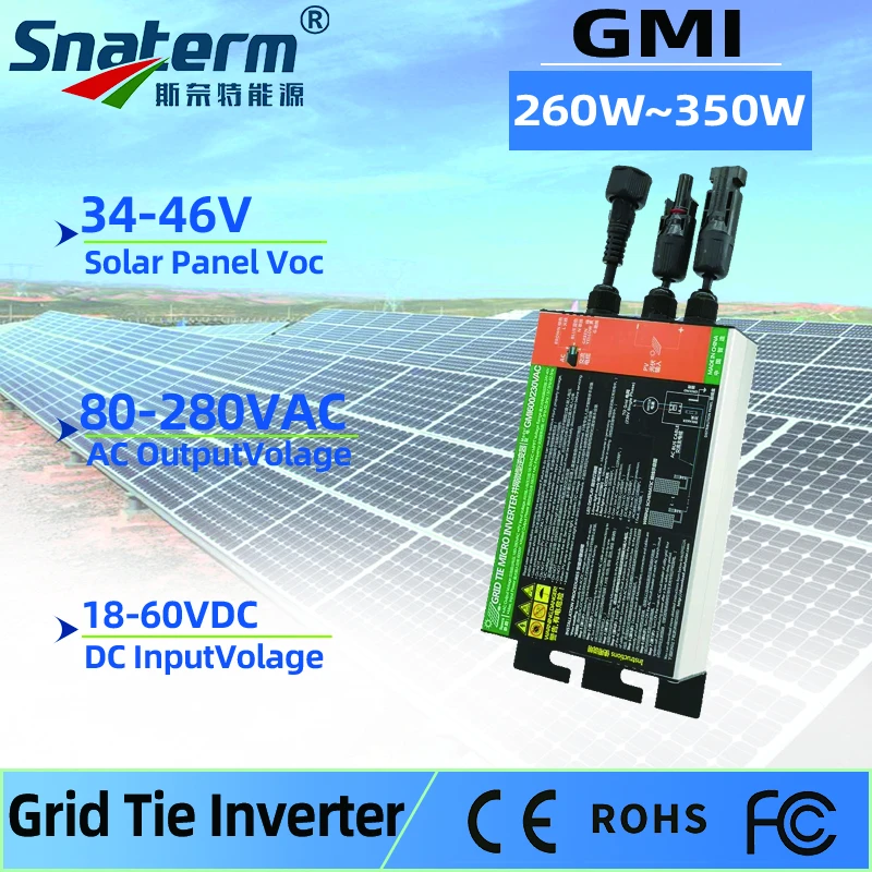GMI 260W 300W 350W MPPT Solar Grid Tie Micro Inverter GMI series Solar ...