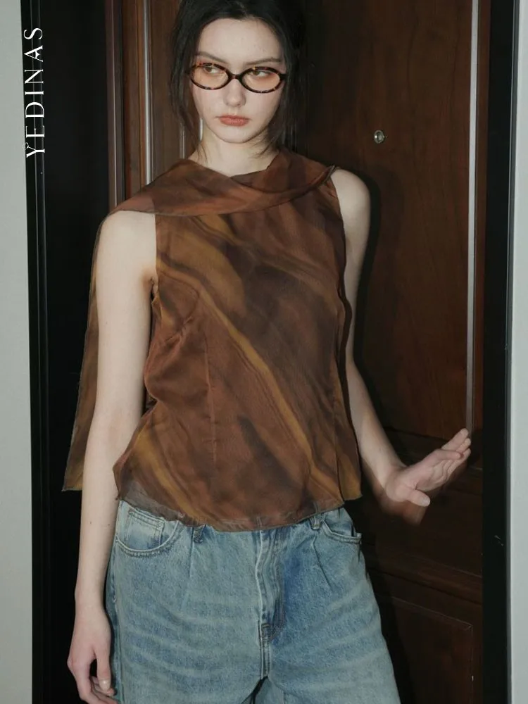 Yedinas American Retro Tank Top Women Clothes Sleeveless Tshirts ...