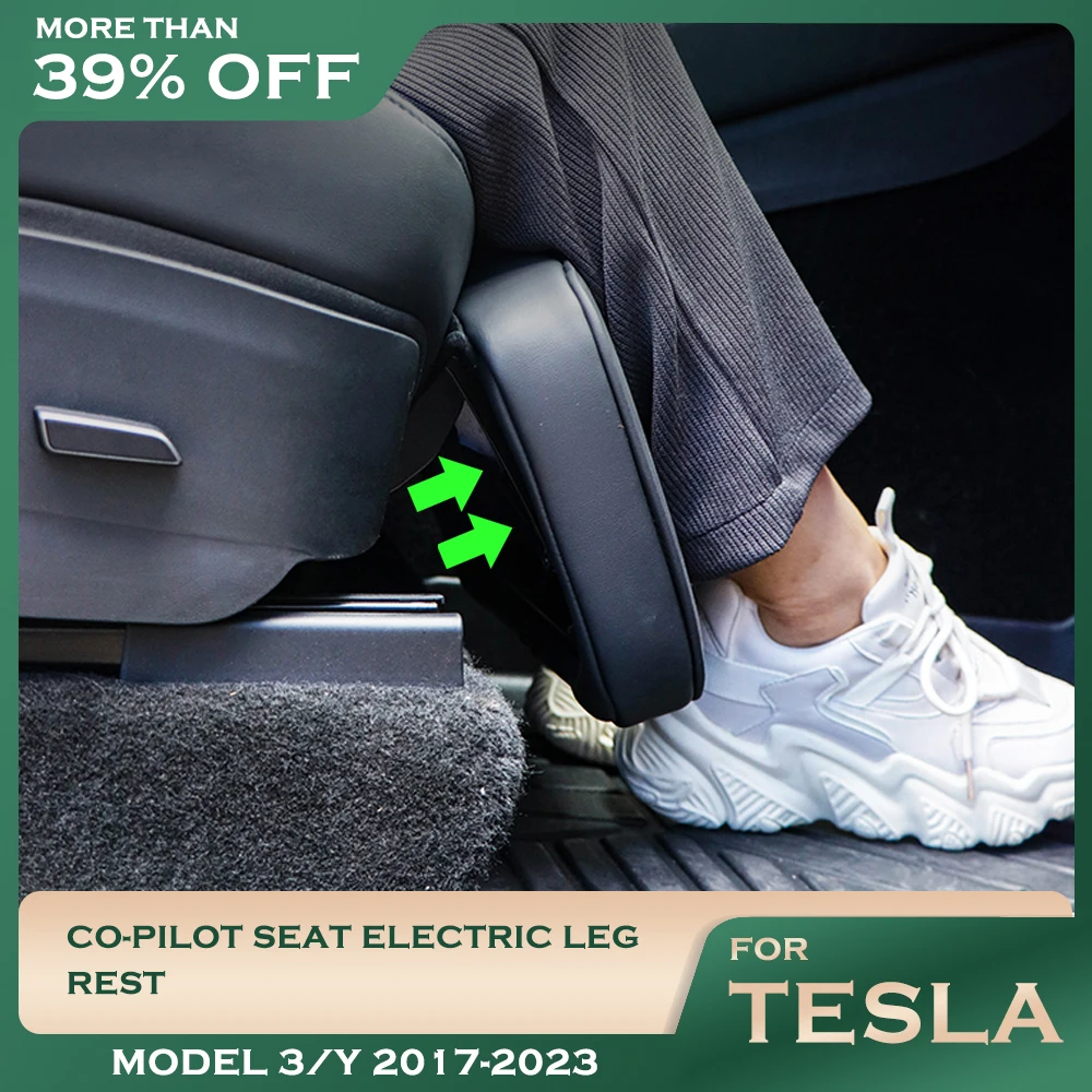For-Tesla-Model3-Y-2023-Co-pilot-Seat-Electric-Leg-Rest-Modified-Rest ...