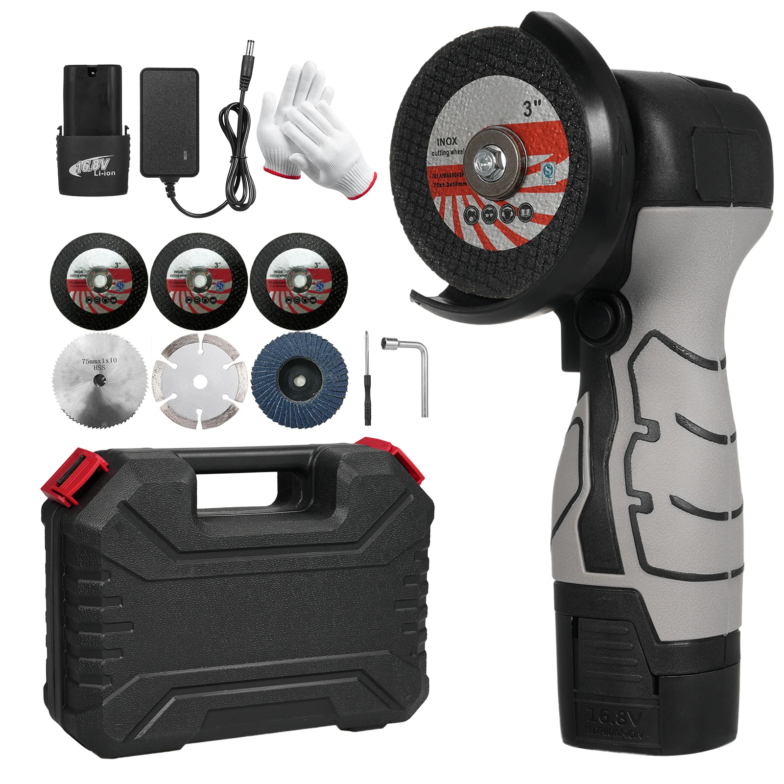 16-8V-2000mAh-Cordless-Angle-Grinder-7000RPM-Electric-Grinding-Tool ...