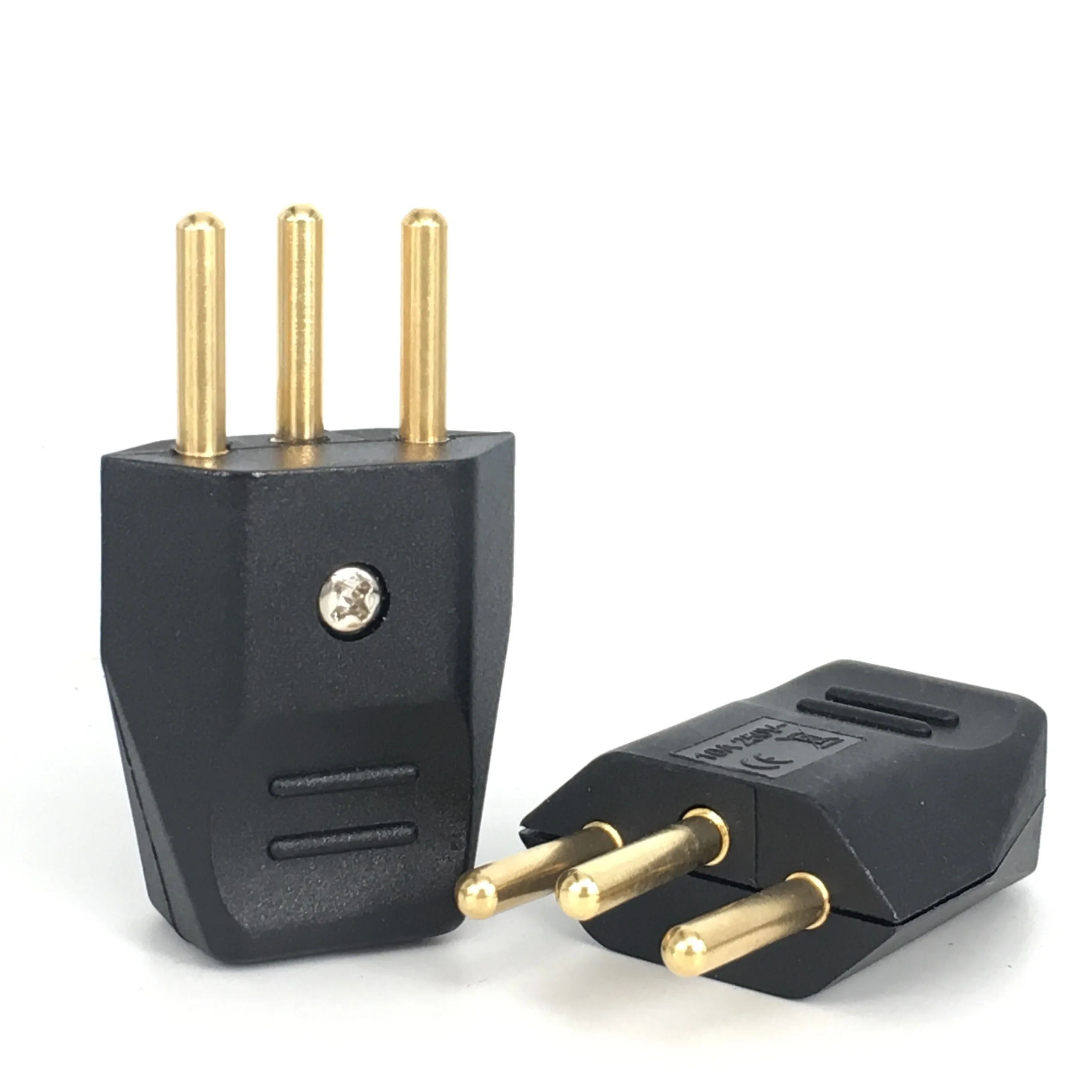 Pure-Copper-Power-Cord-Plug-250V-10A-Brazil-Standard-Electrician ...