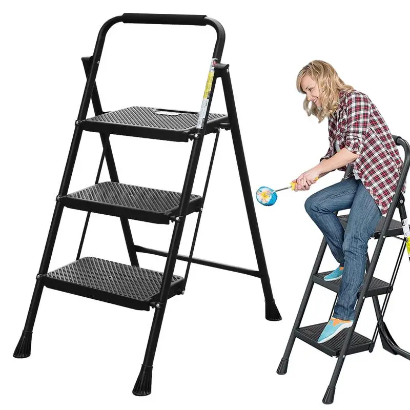 Step-Ladder-Ergonomic-Step-Stool-with-Handle-Foldable-Ladder-Non-slip-3 ...