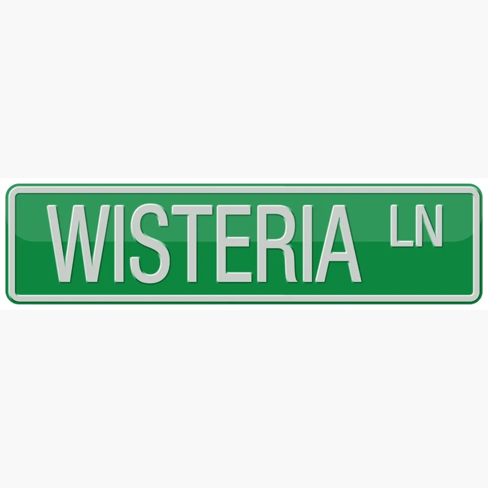 Wisteria Lane - Letrero De Metal De Calidad, Letrero De Carril De