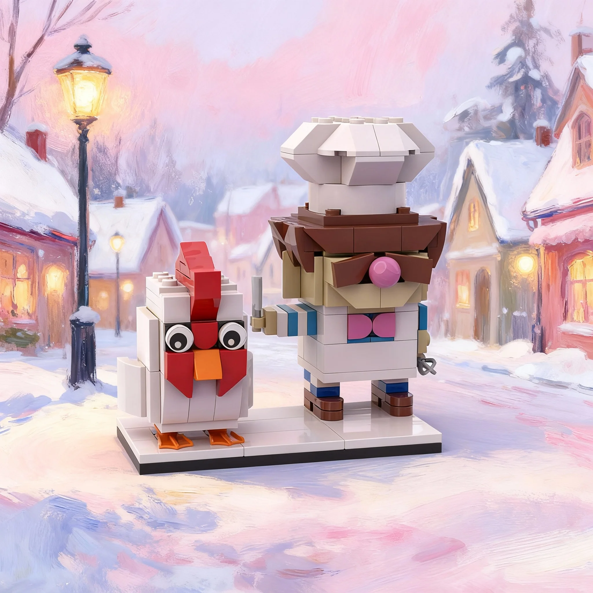 200pcs MOC Swedish Chef The Muppets Brickheadz Model Building Christmas ...