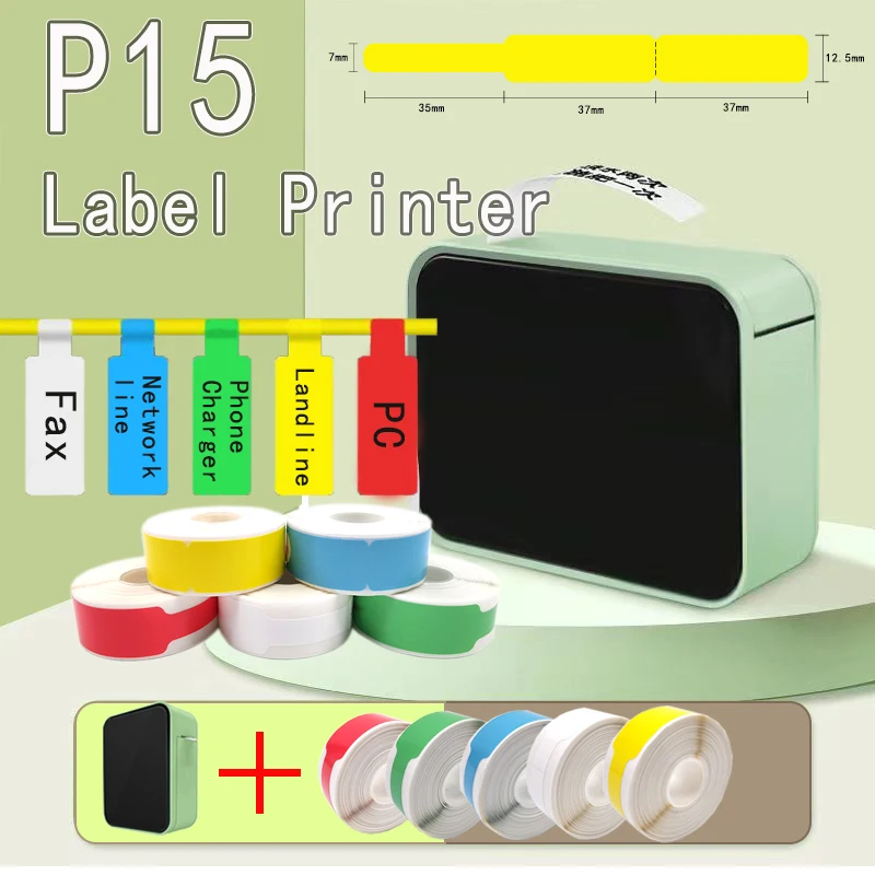 P15-Network-Cable-Label-Printer-Mini-Wireless-Bluetooth-Labeling ...