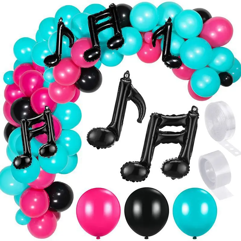 141Pcs Kit Music Theme Balloons Arch Kit DIY Birthday Wedding Party ...