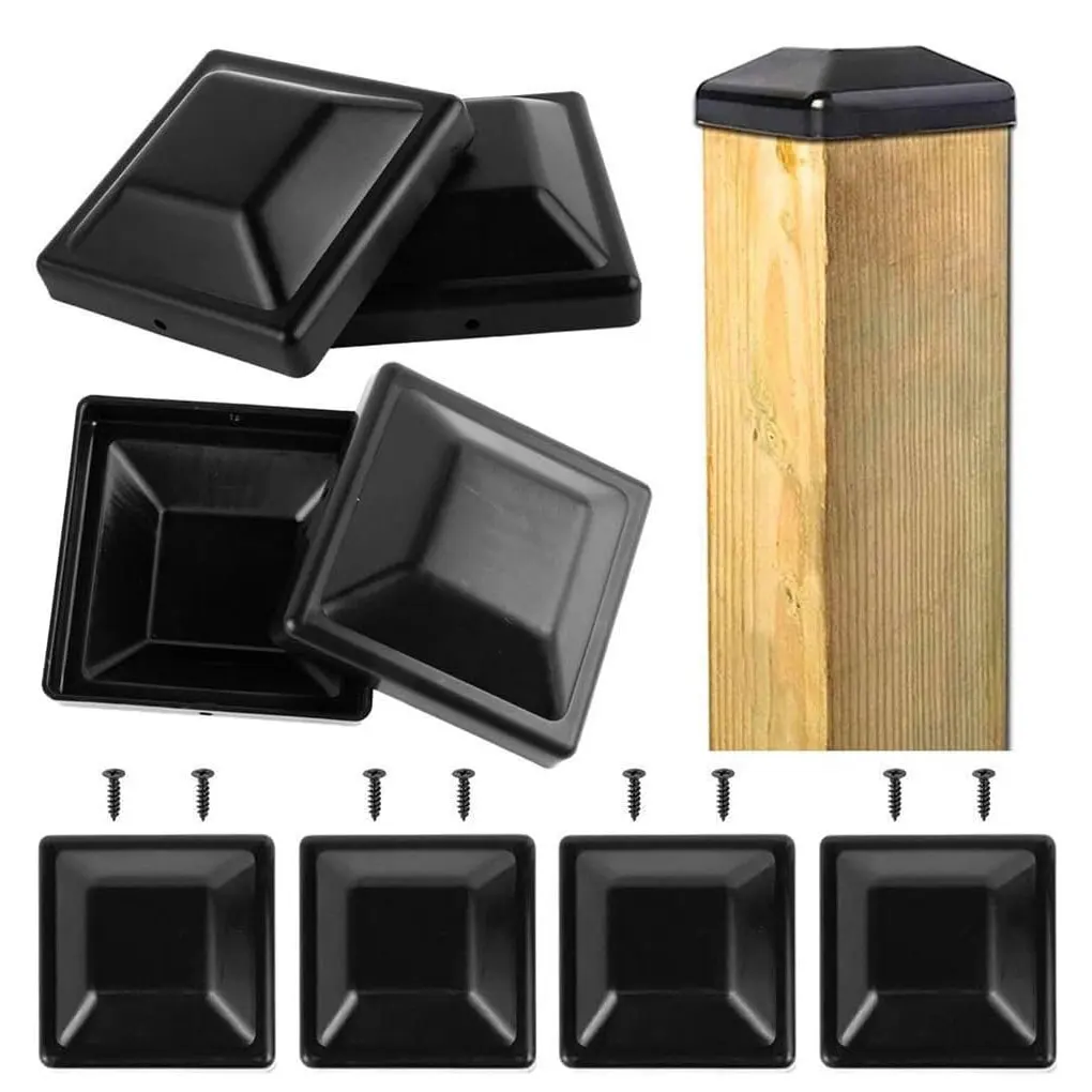Black-Fence-Post-Caps-Post-Caps-For-Long-lasting-Outdoor-Beauty-Durable ...