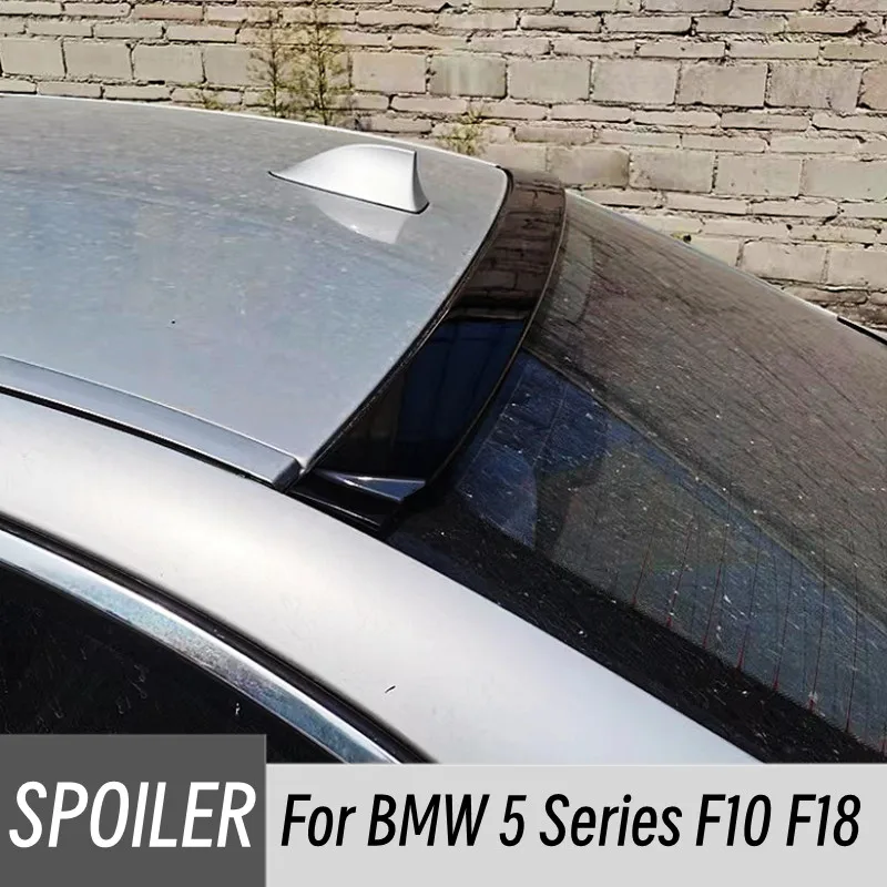 For-2011-2017-BMW-5-Series-F10-F18-ABS-Black-Carbon-Rear-Window-Roof ...