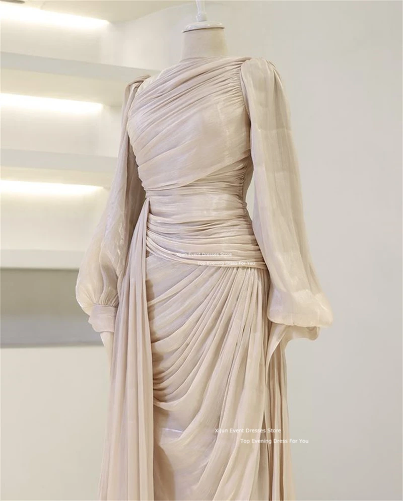 Xijun-Modest-Silk-Satin-Evening-Dresses-O-Neck-Moroccan-Kaftan-Long ...