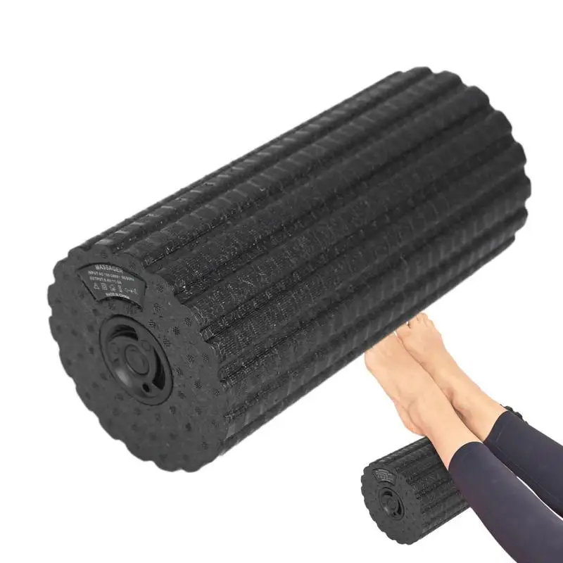 Electric-Vibrating-Foam-Roller-4-Speed-Yoga-Column-Rechargeable-Fitness ...