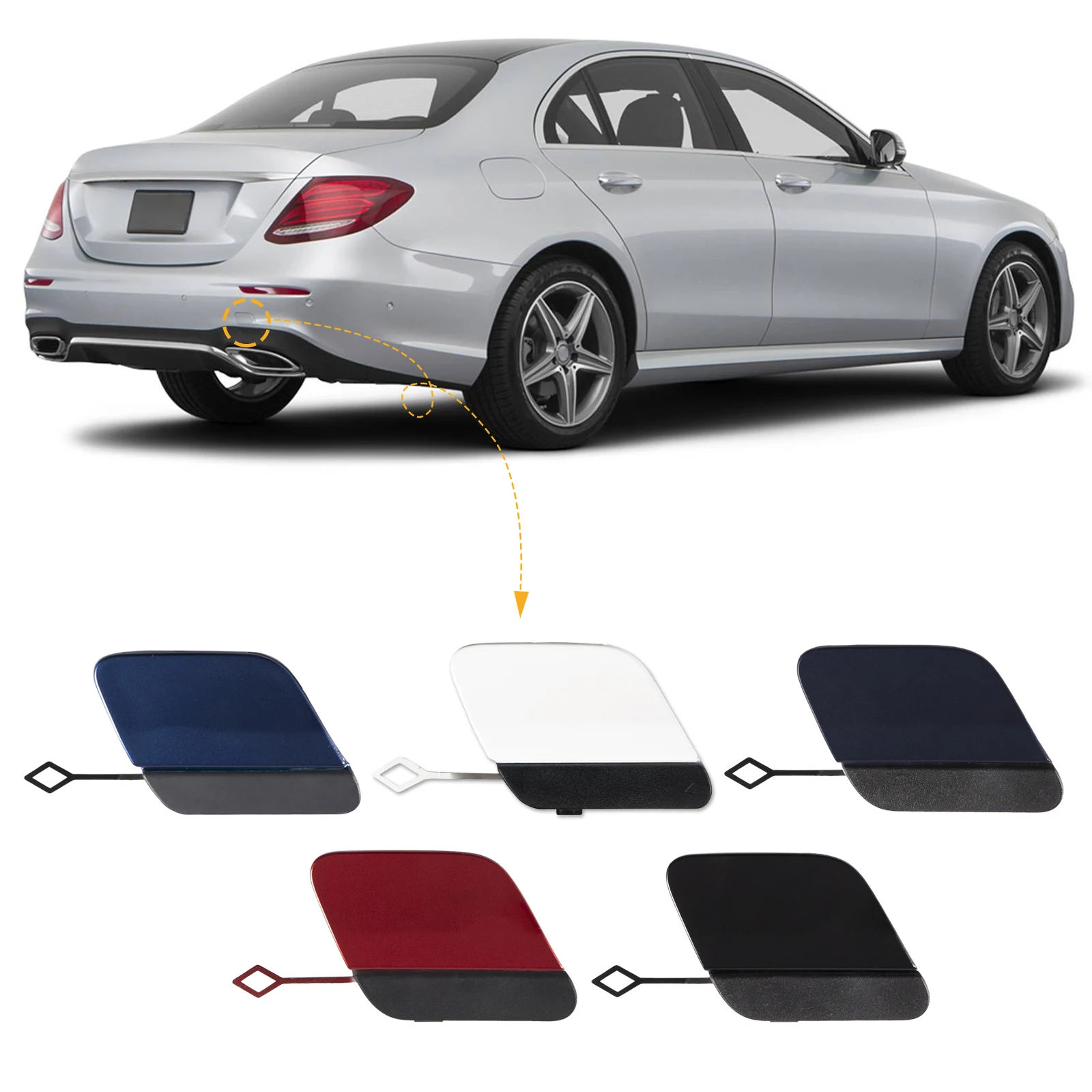 Rear-Bumper-Tow-Hook-Cap-Towing-Eye-Cover-For-Mercedes-Benz-W213-S213-E ...