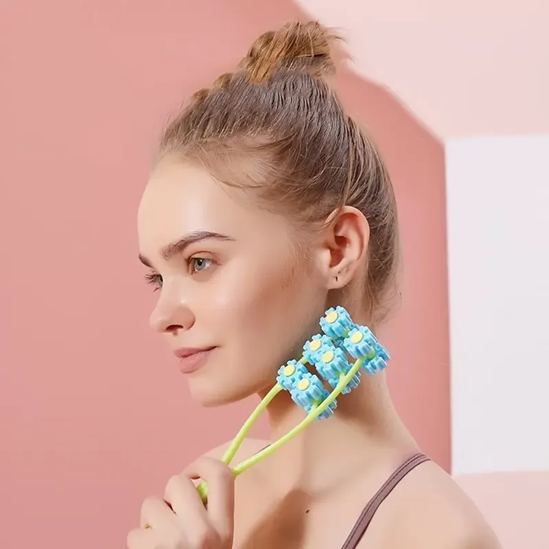 Flower-Shape-Facial-Massager-Roller-Manual-Face-lift-Neck-Relaxation ...