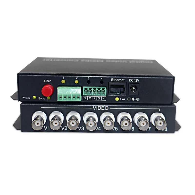 8-channel-BNC-Fiber-Optic-Video-Ethernet-Data-Multiplexer-BNC-Media ...