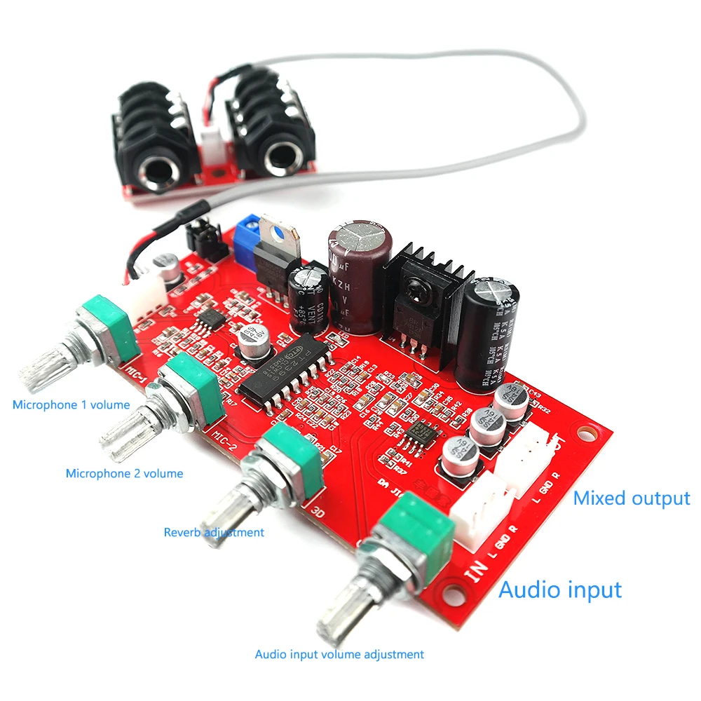 DC 7V 24V PT2399 Digital Microphone Amplifier Board Karaoke Plate ...