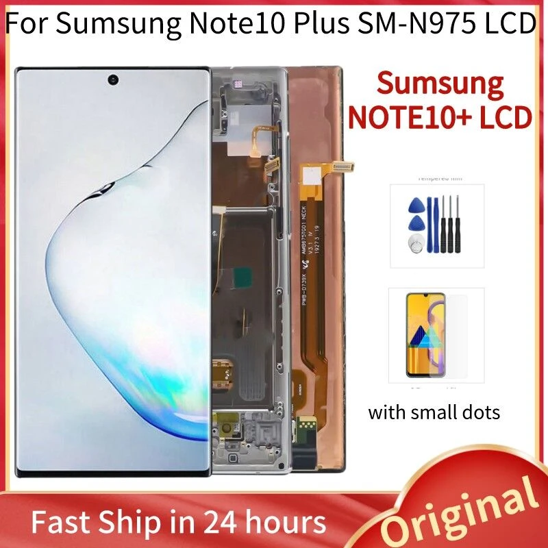 6.8" Original Amoled Screen For Samsung Galaxy Note10 Plus Sm-n975f ...