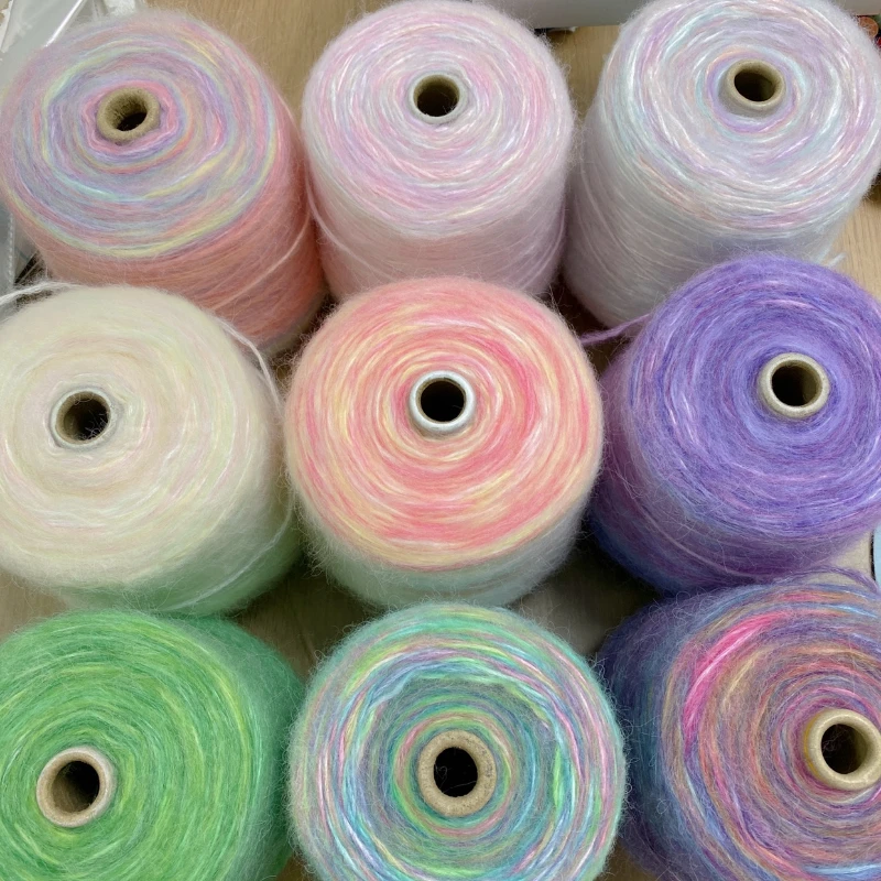500g-roll-Gradient-Wool-Hollow-Mohair-Yarn-Super-Beauty-Long-Segment ...