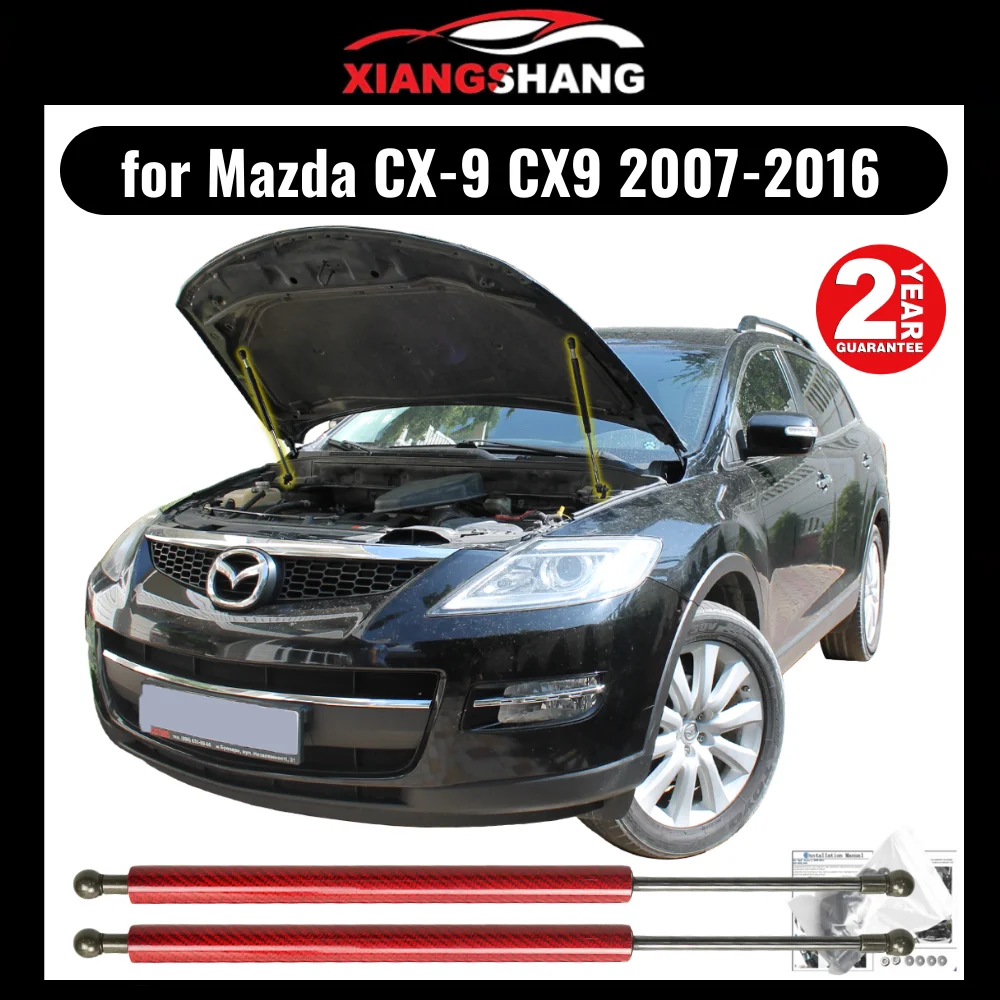 for Mazda CX-9 CX9 2007-2016 Front Bonnet Hood Modify Gas Struts Carbon ...