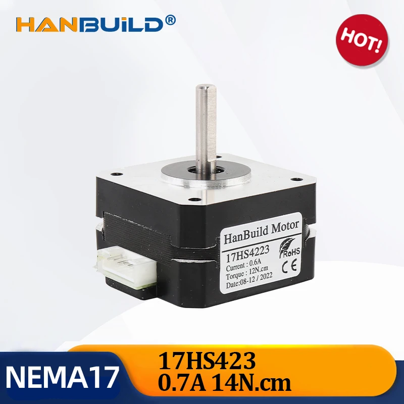 5PCS-Stepper-17HS4223-4-Lead-0-7A-14N-CM-23mm-42-Small-Motor-For-3D ...