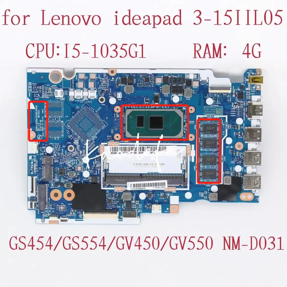 NM-D031-for-Lenovo-Ideapad-3-15IIL05-Laptop-Motherboard-CPU-I5-1035G1 ...